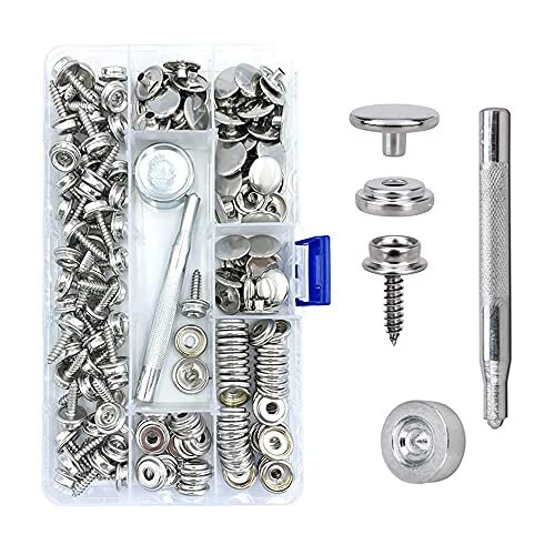 Maerd 152Pcs Canvas Snap Kit with Tool, Stainless Steel Screw Boat ...