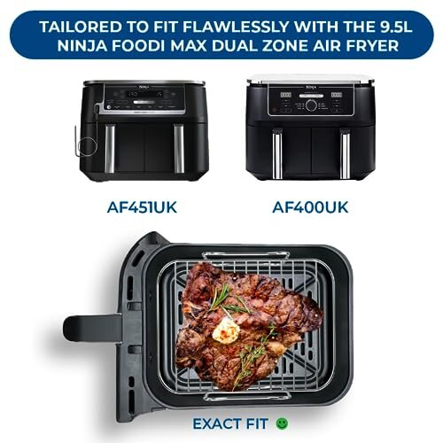 Ninja AF400UK & AF451UK Air Fryer Rack for 9.5l Ninja Dual air fryer ...