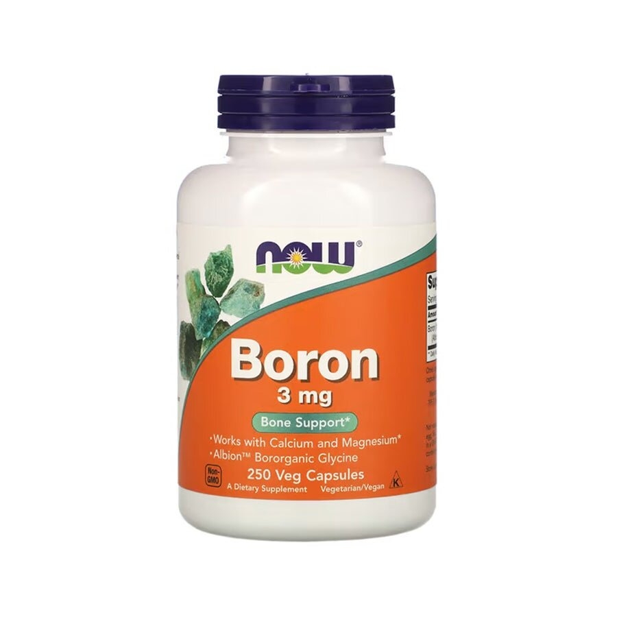 Now Supplements, Boron 3 Mg (Bororganic Glycine), Structural Support ...