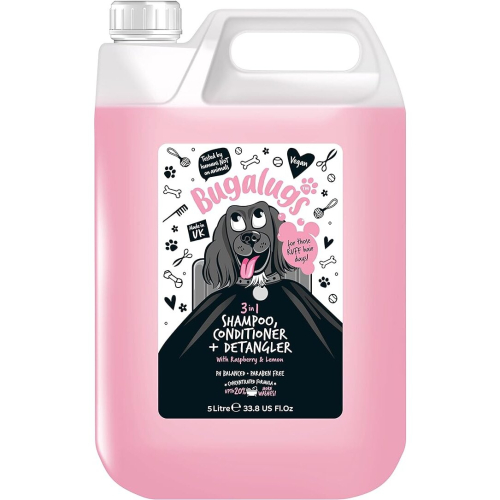 BUGALUGS Dog Shampoo 3 in 1 shampoo, Conditioner & Detangler ...