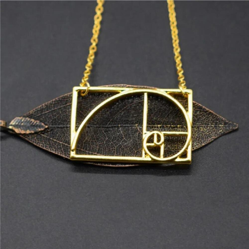 Elfin Science Jewelry Fibonacci Necklace Silver Golden Ratio Necklace ...