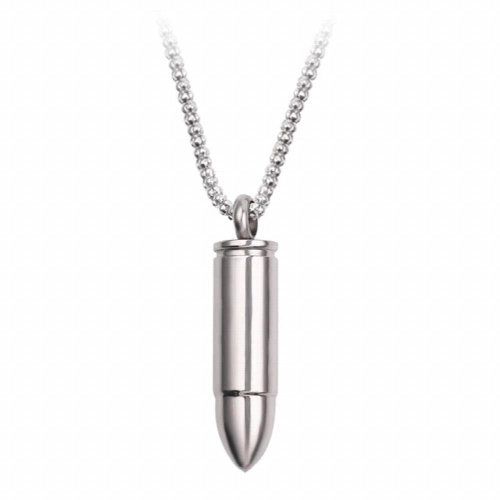 Men Bullet shaped pendant Necklace punk Rock Hip-hop Rapper Jewelry for ...