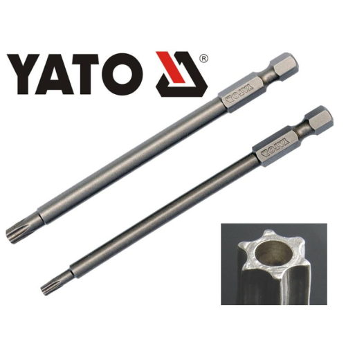 YATO YT-0492 long 100mm torx security screwdriver bits set of 2 T20&T30 ...