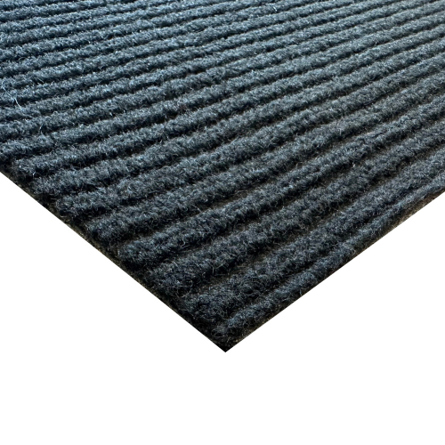 (9.5m Length x 1m Width) Black Ribbed Entrance Matting - Heavy Duty ...