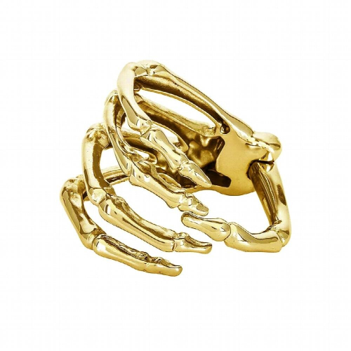 Punk Exaggerated Skeleton Hand Cuff Bracelet Gothic Edgy Bone Hand Claw ...