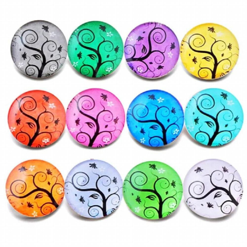10pcs/lot Glass Snap Jewelry Tree of life Mixed Pattern Snap Buttons ...