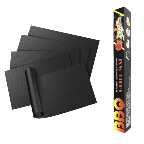 BBQ Grill Mat 5PCS 40x33CM Non-stick Heat Resistant Barbecue Baking Mat ...