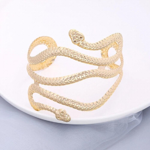 M2EA Retro Greek Roman Open Ended Snake Shape Bracelet Armband Upper ...