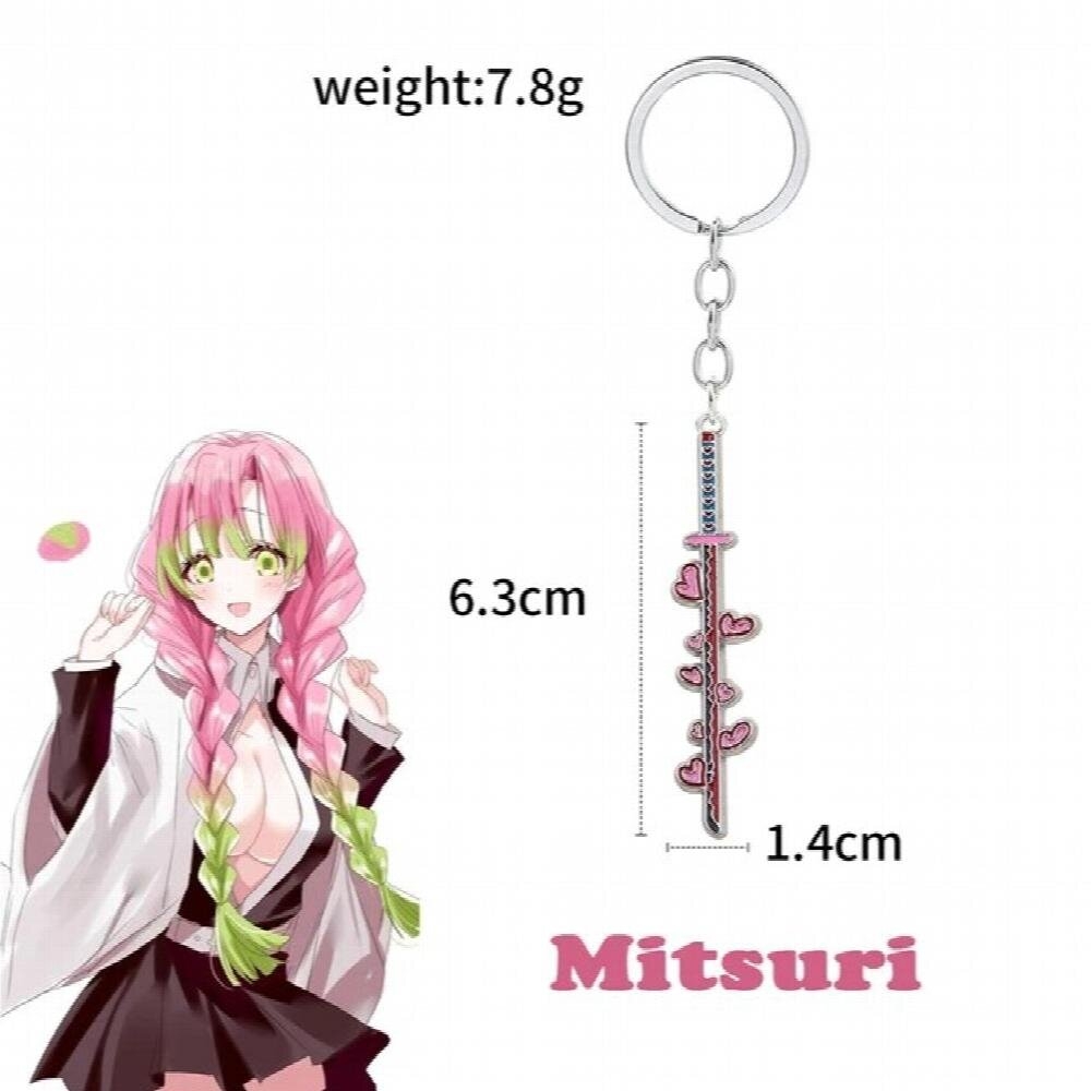 Anime Demon Slayer Sword Keychain Kimetsu no Yaiba Tomioka Giyuu Kochou ...
