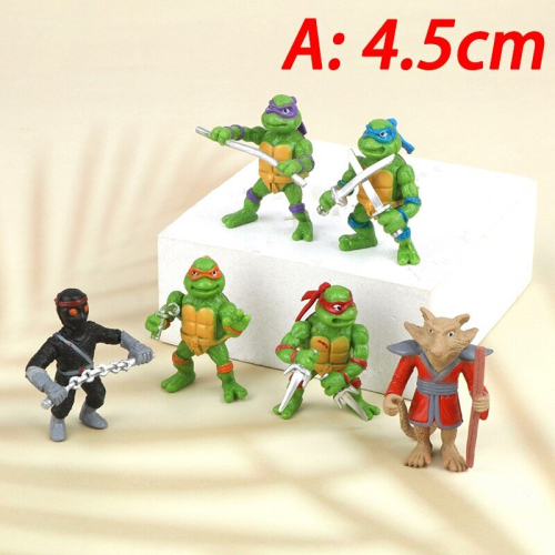 (4.5cm, A 6PCS) 6PCS Teenage tant Ninja Turtles Mini Anime Action ...