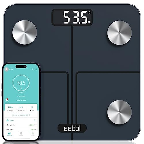 EEBBL Body Fat Scale Bluetooth, Digital Body Weight Bathroom Scales ...