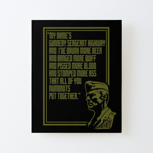 Canvas Print Only Heartbreak Ridge - Gunnery Sergeant Thomas Highway ...