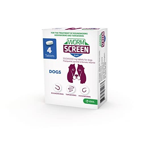 WORM SCREEN Dog (4 tablets): Dog Worming Tablets - Veterinary Licensed ...