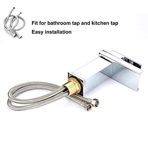 Pack of 2 Kitchen/Basin Monobloc Mixer Tap Connectors Flexi Pipes Tails ...