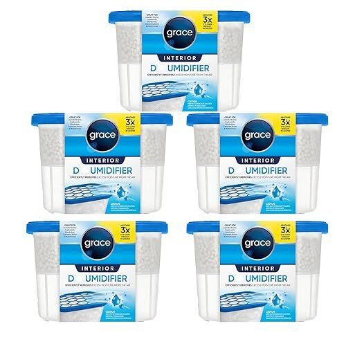 Interior Dehumidifier Pack of 5 X 500ml Stop Damp,Mould Mildew ...