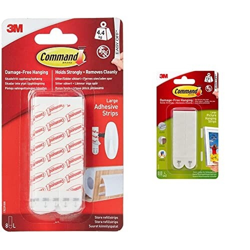 Command 17023P-ES Mounting Refill Strips - Large, Pack of 1 (8 Strips ...