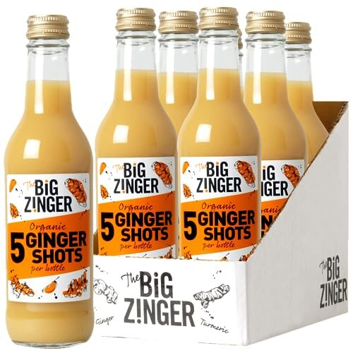 Big Zinger Ginger 6x330ml - 30 shots - Organic plant based shots with ...