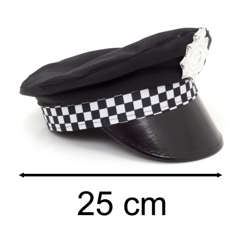 Adult Unisex Police Officer Hat And Badge Set | Fancy Dress Police Cap ...