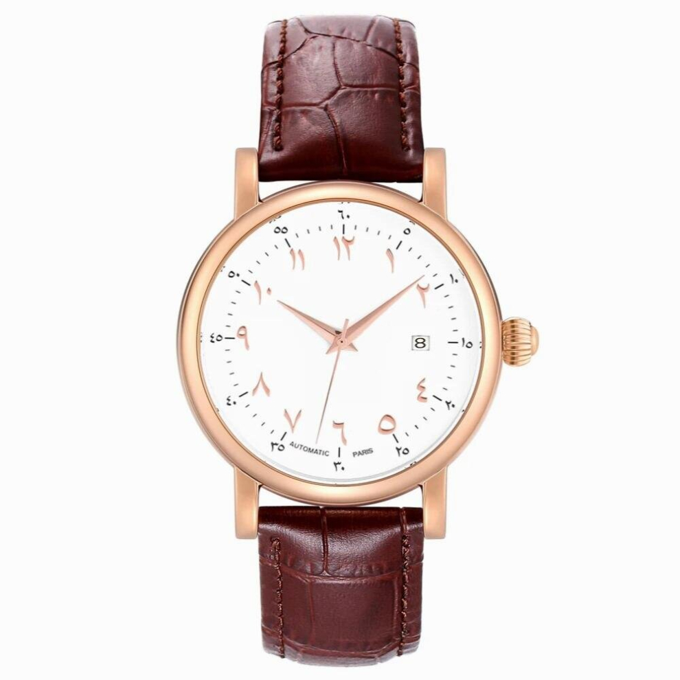 Arabic Watch Automatic Men Wristwatch Urdu Arab Numerals Male ...