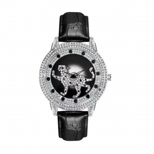 Women Rotating Watch Diamond Rotation Dial Iced Out Bezel Male Female ...