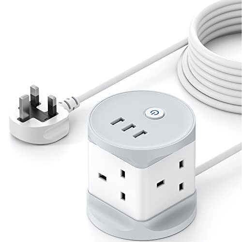 Cube Extension Lead 5M with USB Slots, Chiefox 4 Way Plug Extension ...