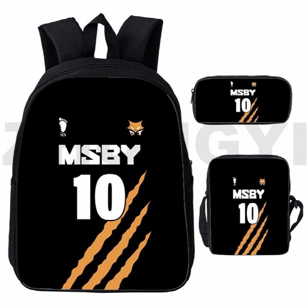 12 Inch Haikyuu Backpack Karasuno Bags Japanese 3 In 1 Set Anime ...