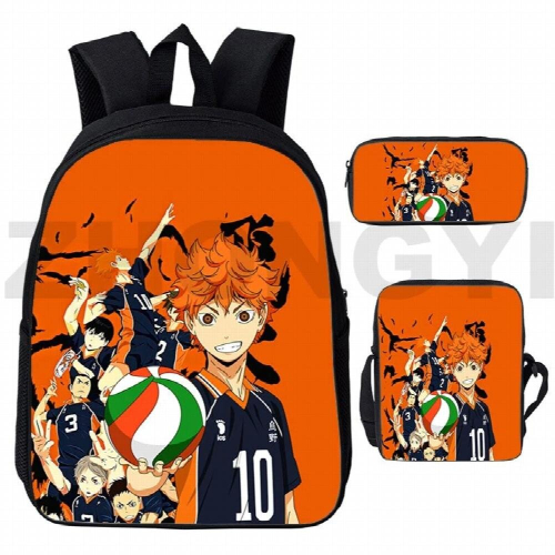 Japan 3 In 1 Set Haikyuu Backpack Travel Anime Nekoma Backpacks for ...