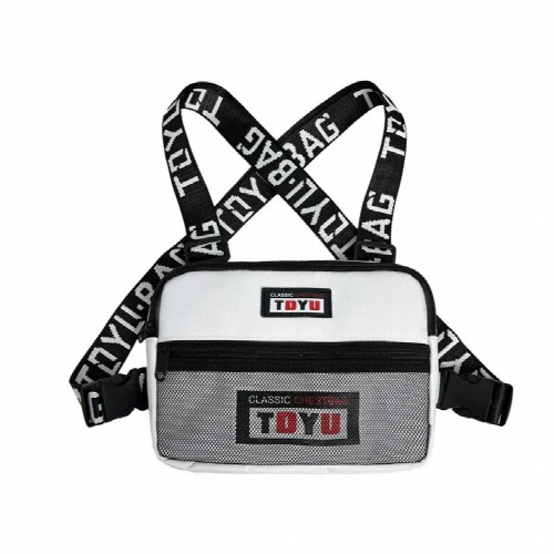 Streetwear Men Tactical Vest Hip Hop Style Crossbody Chest Bags Packs ...