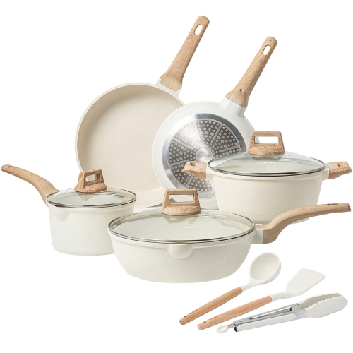 cAROTE Pots and Pans Set, Non Stick Induction Hob Pan Set, 11-Piece ...