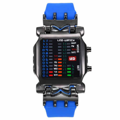 Binary Sports Mens Watches LED Digital Multifunction Watch For Men ...