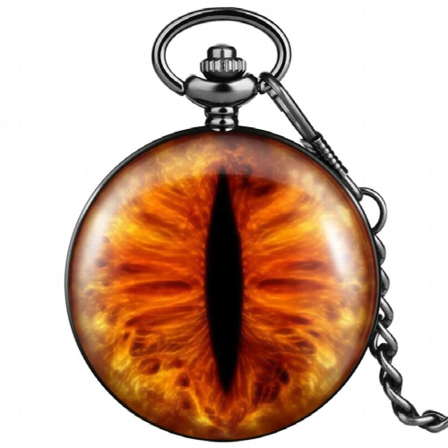 Movie Comic Pattern Snake Eye Fire Eyes Quartz Pocket Watch Steampunk ...