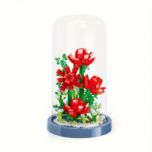 Sunflower Rose Flower Building Blocks Flower Potted Building Blocks ...
