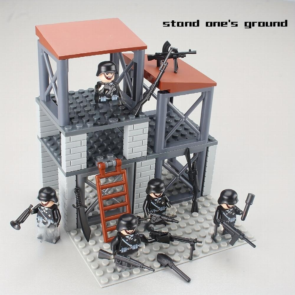 Military Base Fort Combat Positional Warfare Small Figure Soldiers ...
