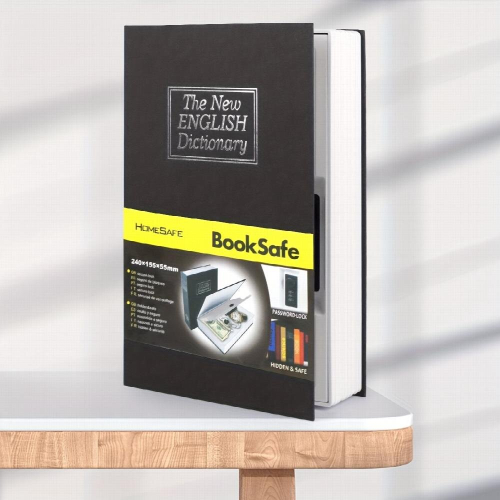 Book Shape Safe Box With Combination Lock Large Safe Hidden Metal Lock ...