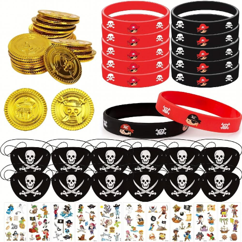 Party Favors Supplies Pirate Golden Coins Pirate Gem Pirate Bracelets ...