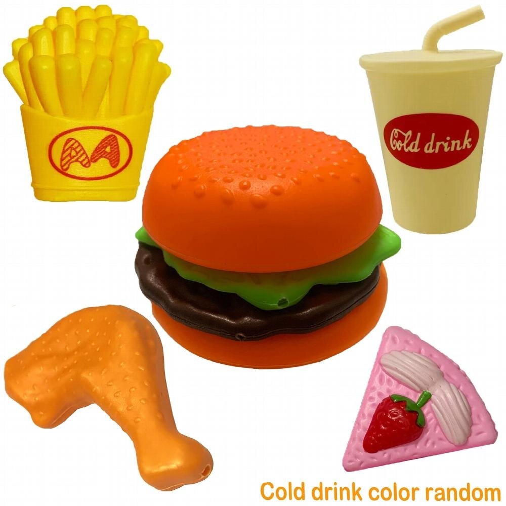 Burger Fries Set For Kids Kitchen Pretend Play Food Set Realistic ...