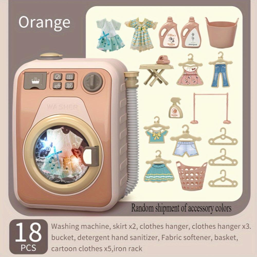 Childrens Washing Machine Toy With Rotating Washing And Water Adding ...