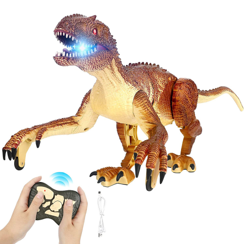 Remote Control Dinosaur Toys for Boys,2.4Ghz Electronic Walking RC Dinosaur Robot w/Sounds & LED ...
