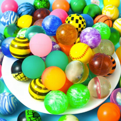 10pcs 25mm Bounce Ball Float Bouncy Ball Jump Ball Colorful Playground Rainbow Machine Childrens ...