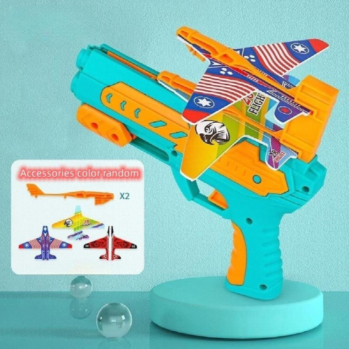 One button Ejection Aircraft Gun Foam Paper Aircraft Gun Type Gliding ...