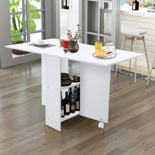 Multifunctional Folding Dining Table for Small Spaces with 2-tier ...