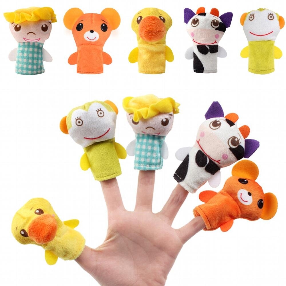 Hand Puppets For Kids Animal Farm Animal Puppet Party Toy Set Soft ...