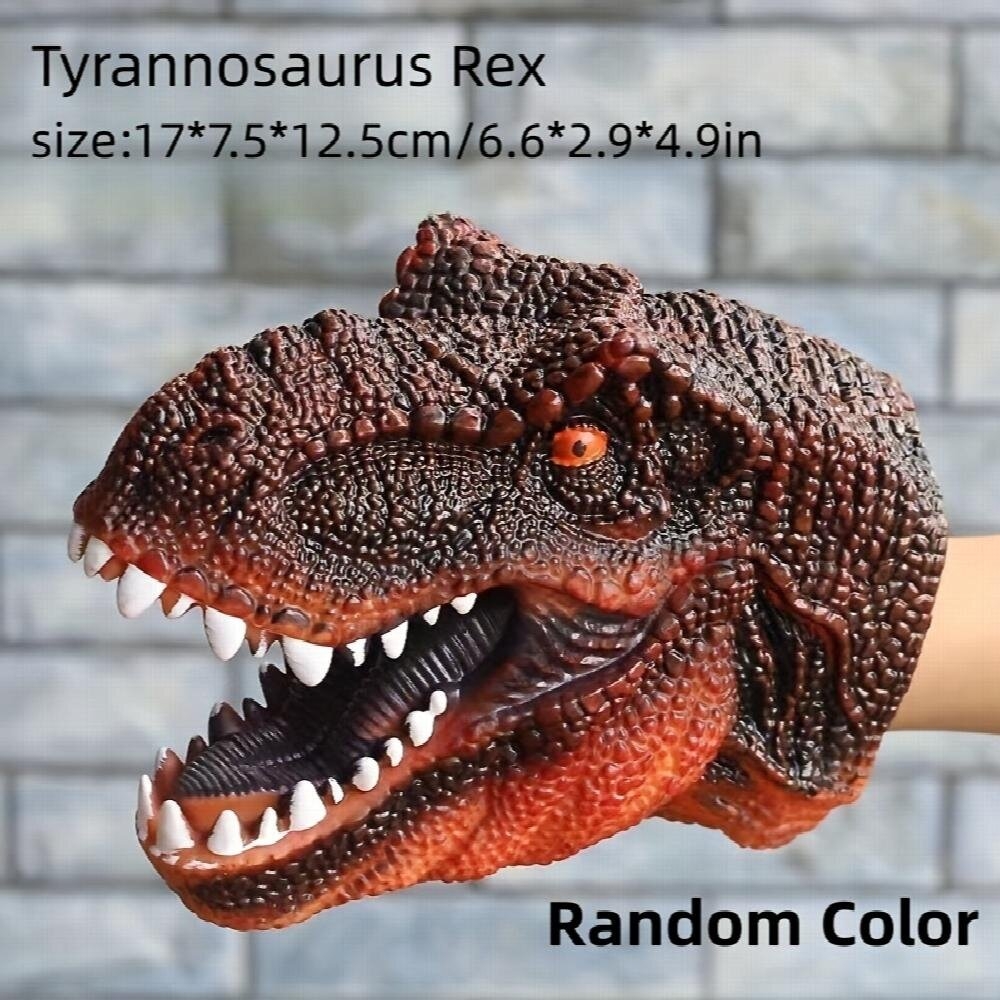 Jurassic Dinosaur Tyrannosaurus Rex Hand Puppet Gloves Soft Rubber ...
