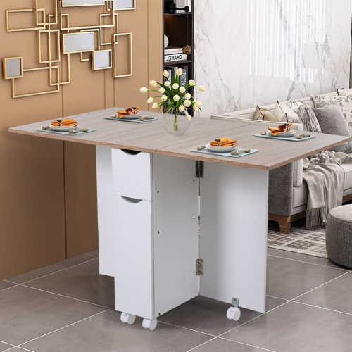 Multipurpose Folding Dining Table with 2 Drawers on OnBuy