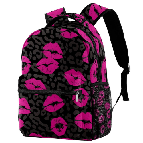 Lightweight Laptop Daypack Sexy Lady Rosy Lips Grey Black Camo Backpack ...