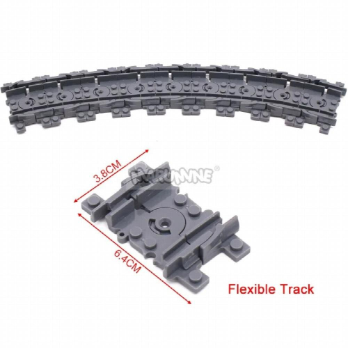 Marumine MOC City Trains Flexible Switch Railway Tracks Straight Curved Cross Rail 53400 88492 ...