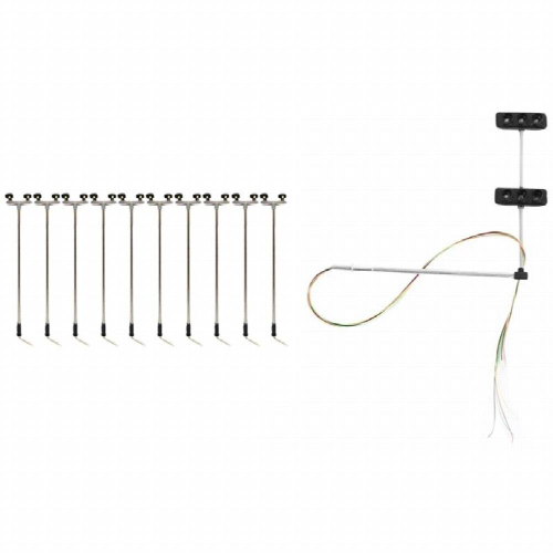 10Pcs 2 Led Street Lamp 1:100 Ho Scale Street Light With 3 Traffic ...