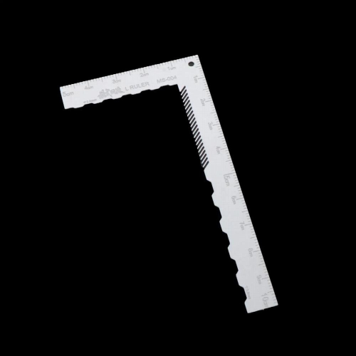 Portable Stainless Steel L Shape Ruler Cutting Rubber Plate Woodworking ...