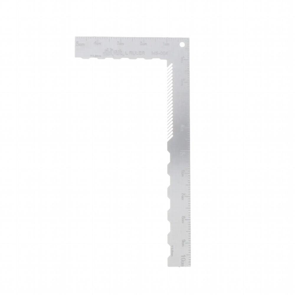 Portable Stainless Steel L Shape Ruler Cutting Rubber Plate Woodworking ...
