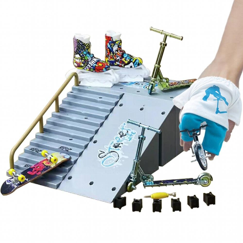 11Pcs Fingerboard Skatepark Set Finger Skateboard Ramp Set Multiple ...